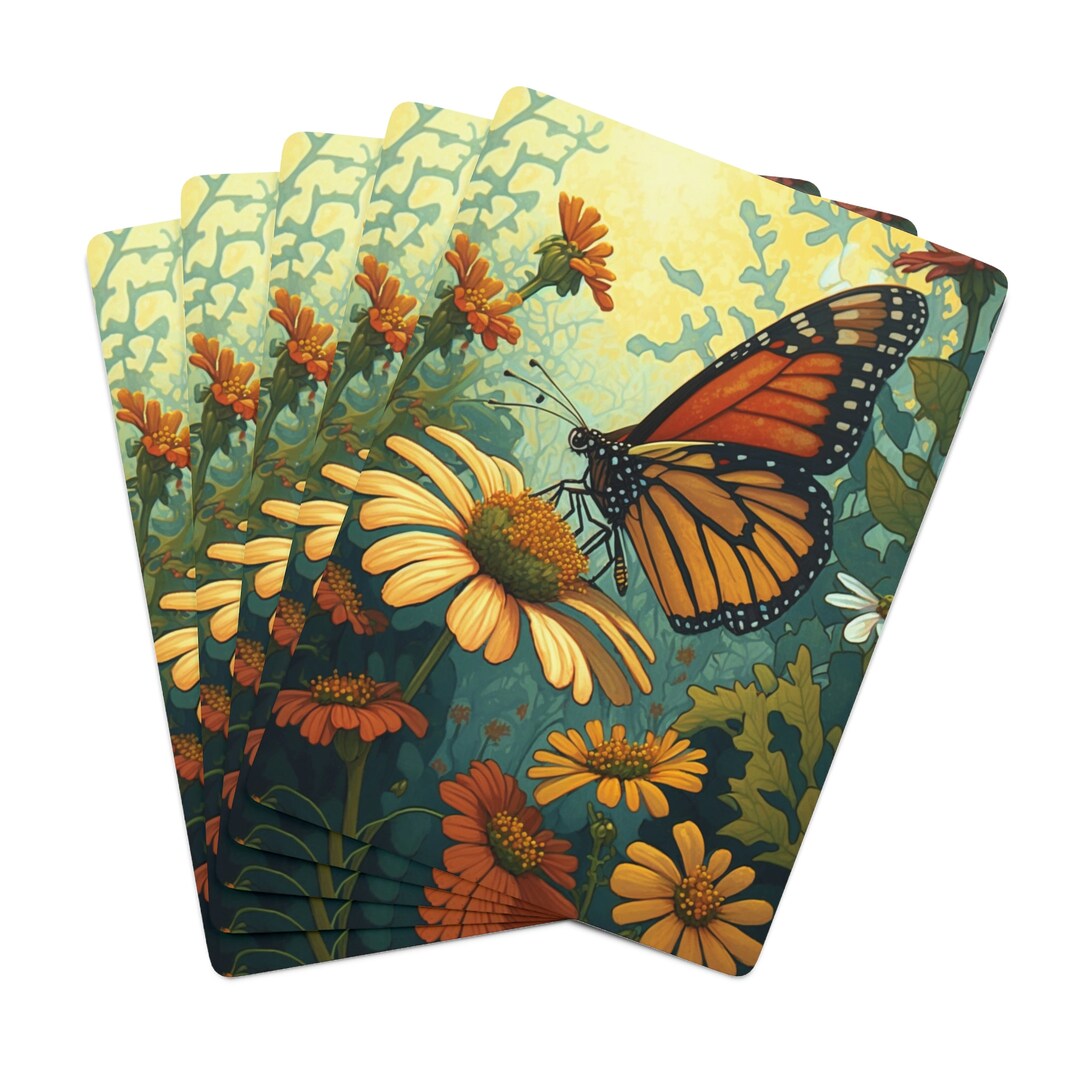 Monarch Butterfly Poker Playing Game Cards - Etsy