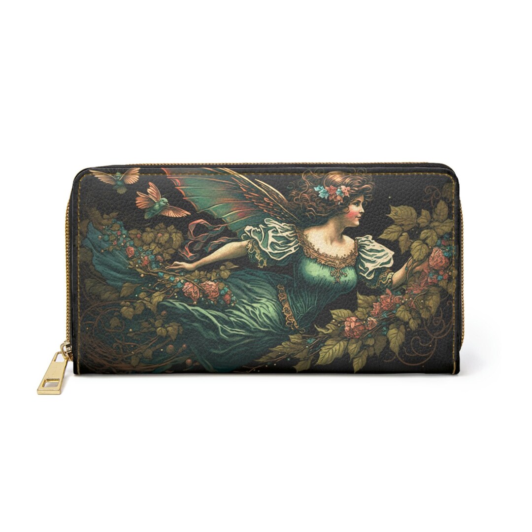 Victorian Vintage Angel Zipper Wallet Cottagecore Mid-century Modern ...