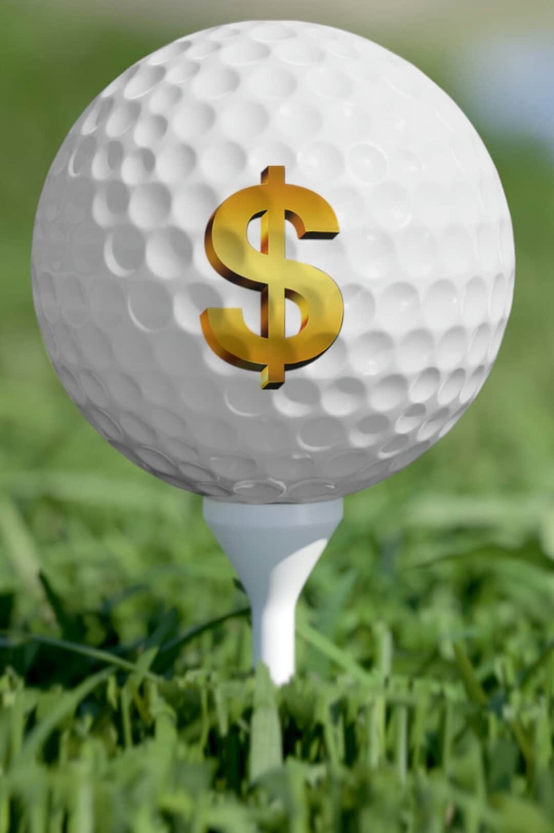 Money Dollar Sign Gold Golf Ball - Etsy