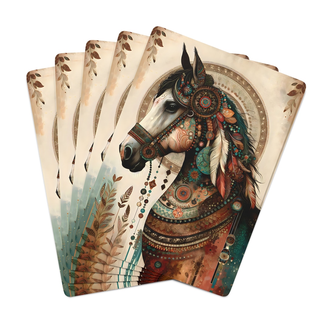 BOHO Horse Playing Cards Poker Cards Game Cards - Etsy