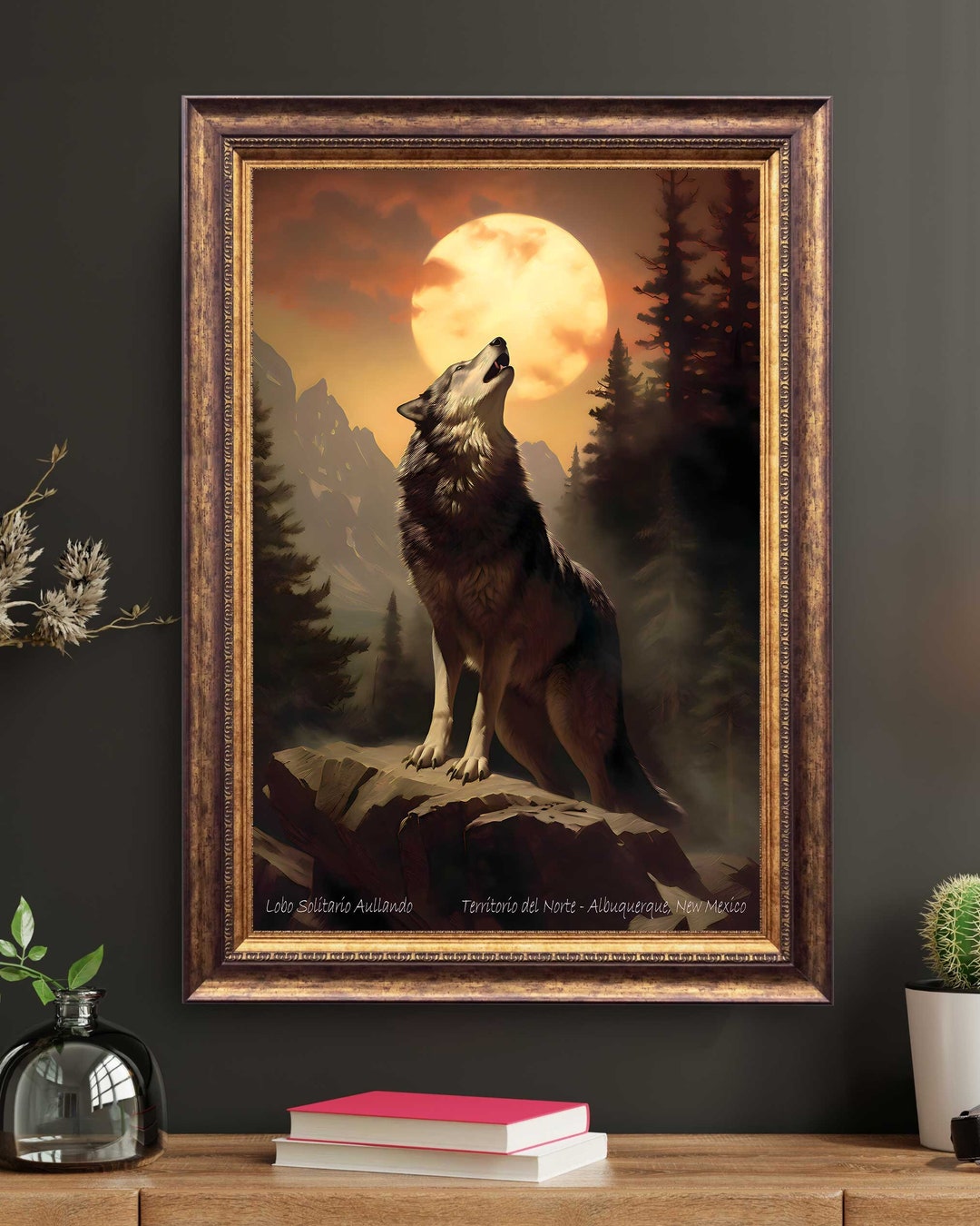 Howling Wolf Canvas Art Print Albuquerque, New Mexico - Etsy