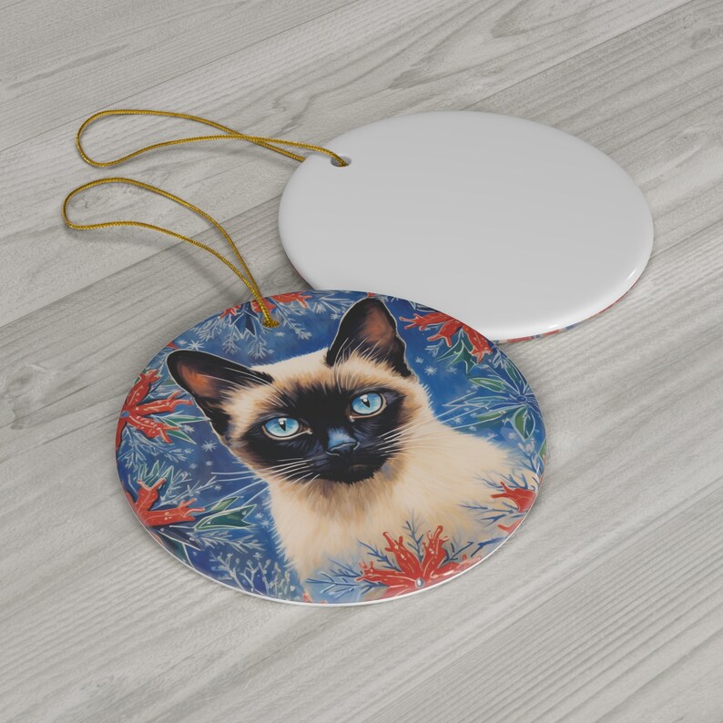 Siamese Cat Christmas Ornament - Etsy