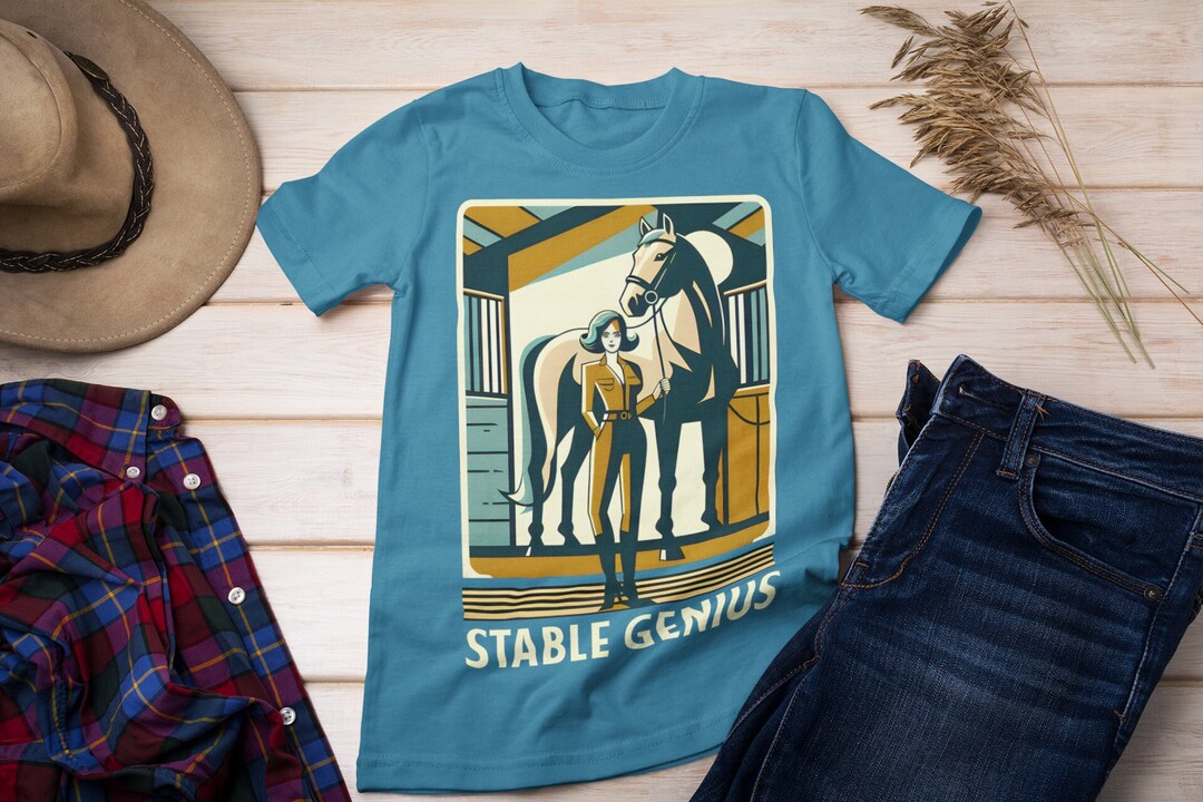 Mid-century Modern Stable Genius Horse Shirt - Etsy