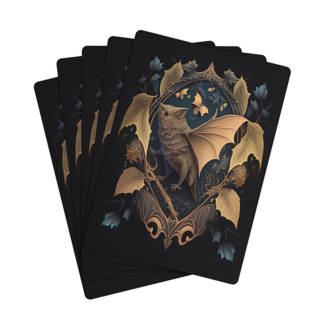 Beautiful Gothic Bat Poker Cards - Etsy