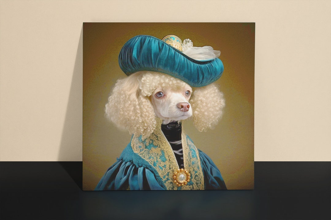 Victorian Poodle Print, Clipart, PNG, JPG, Printable Digital Download ...