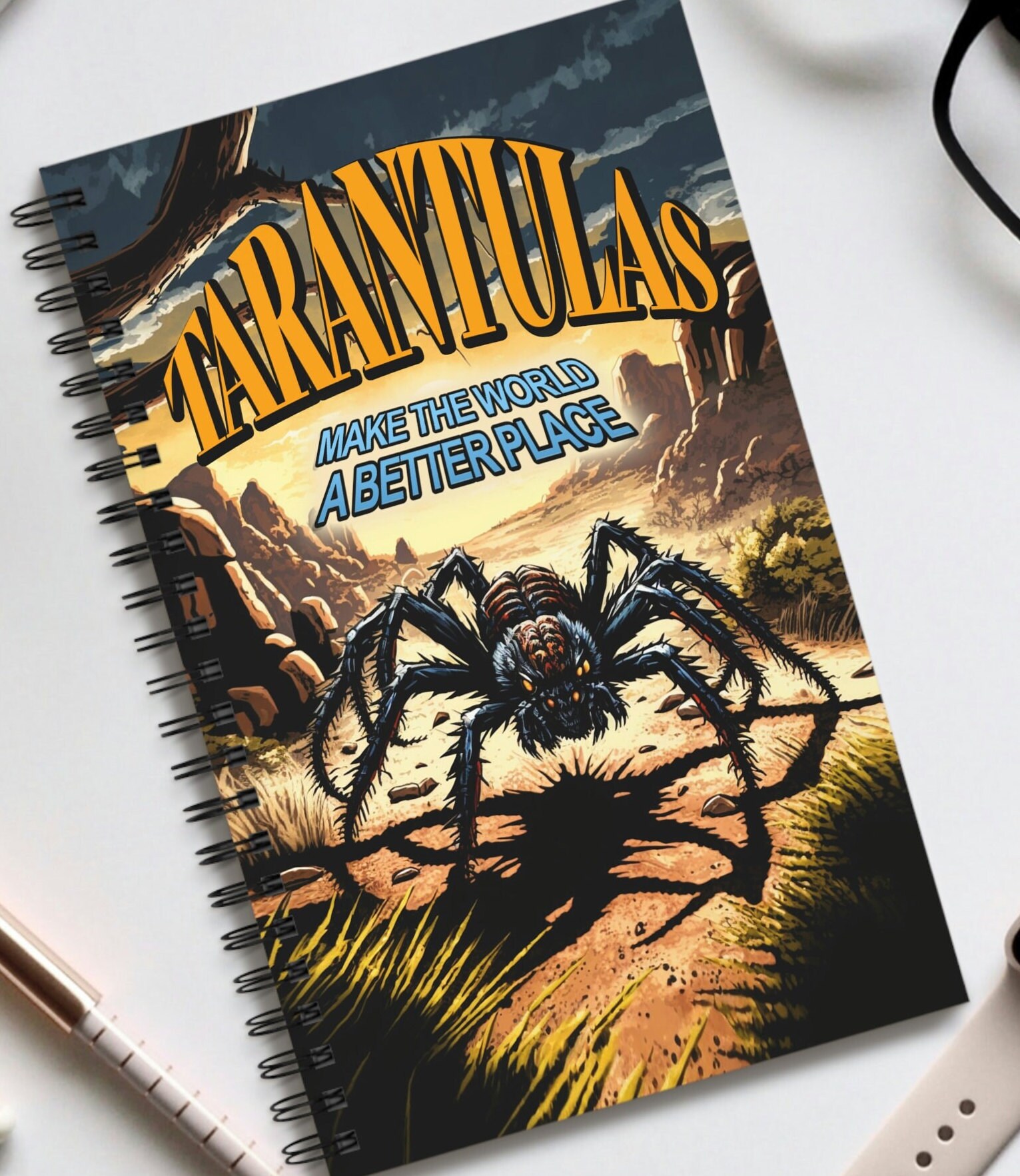Tarantula Graphic Novel Cover Spiral Notebook Sketch Book - Etsy