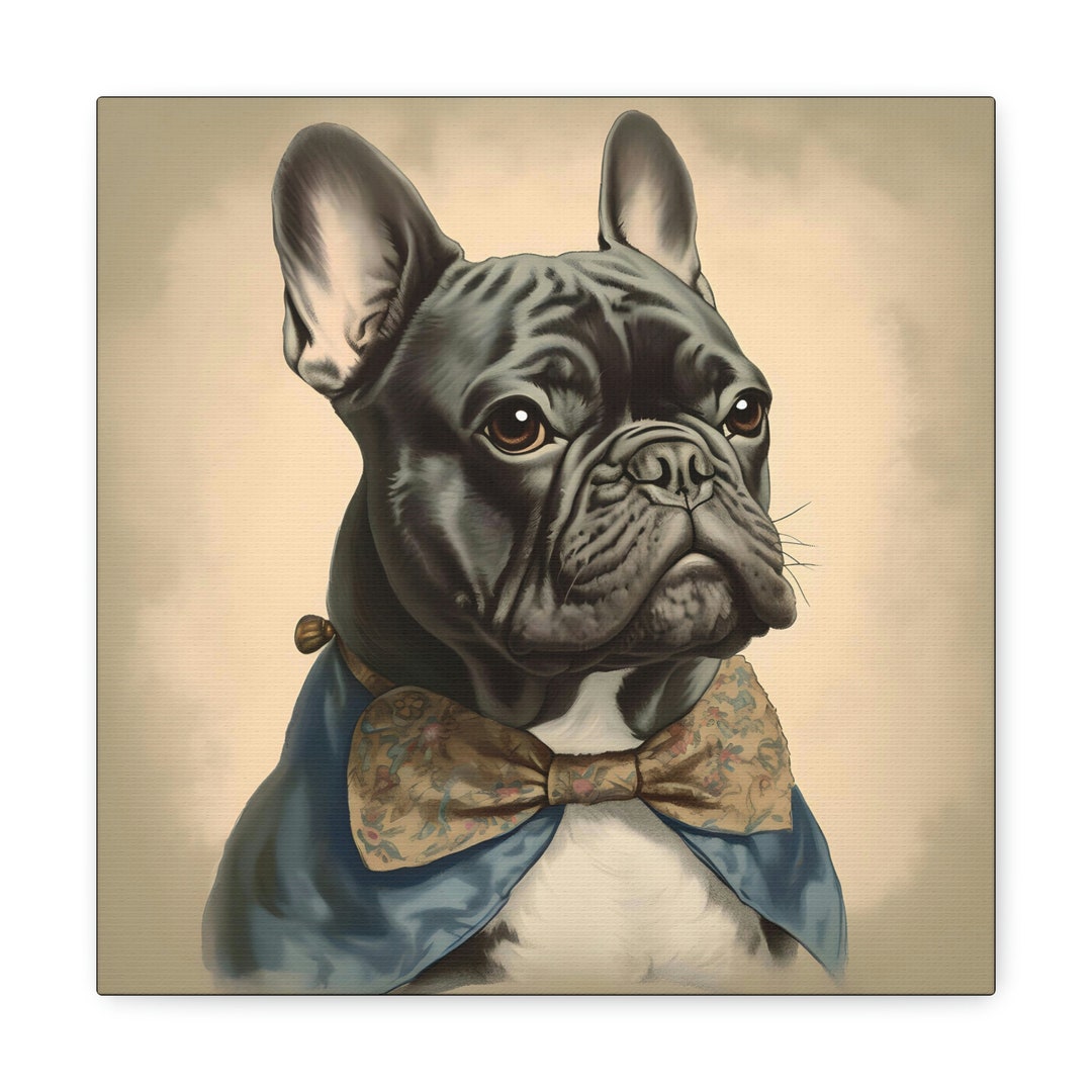 Vintage Victorian "ben" French Bulldog Canvas Gallery Wraps - Etsy