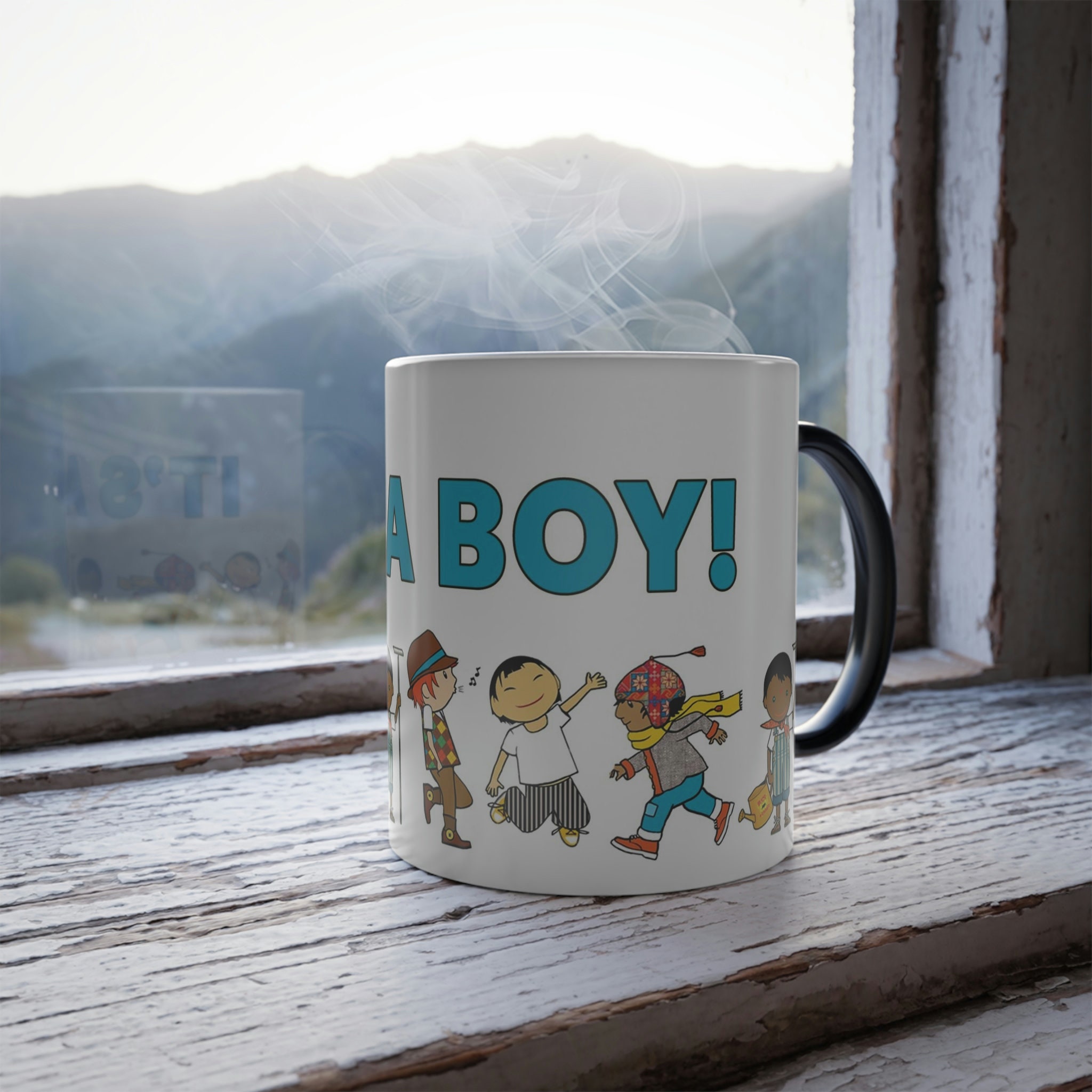 Reveal It's a Boy Kids Cartoon Magic Color Morphing Mug - Etsy