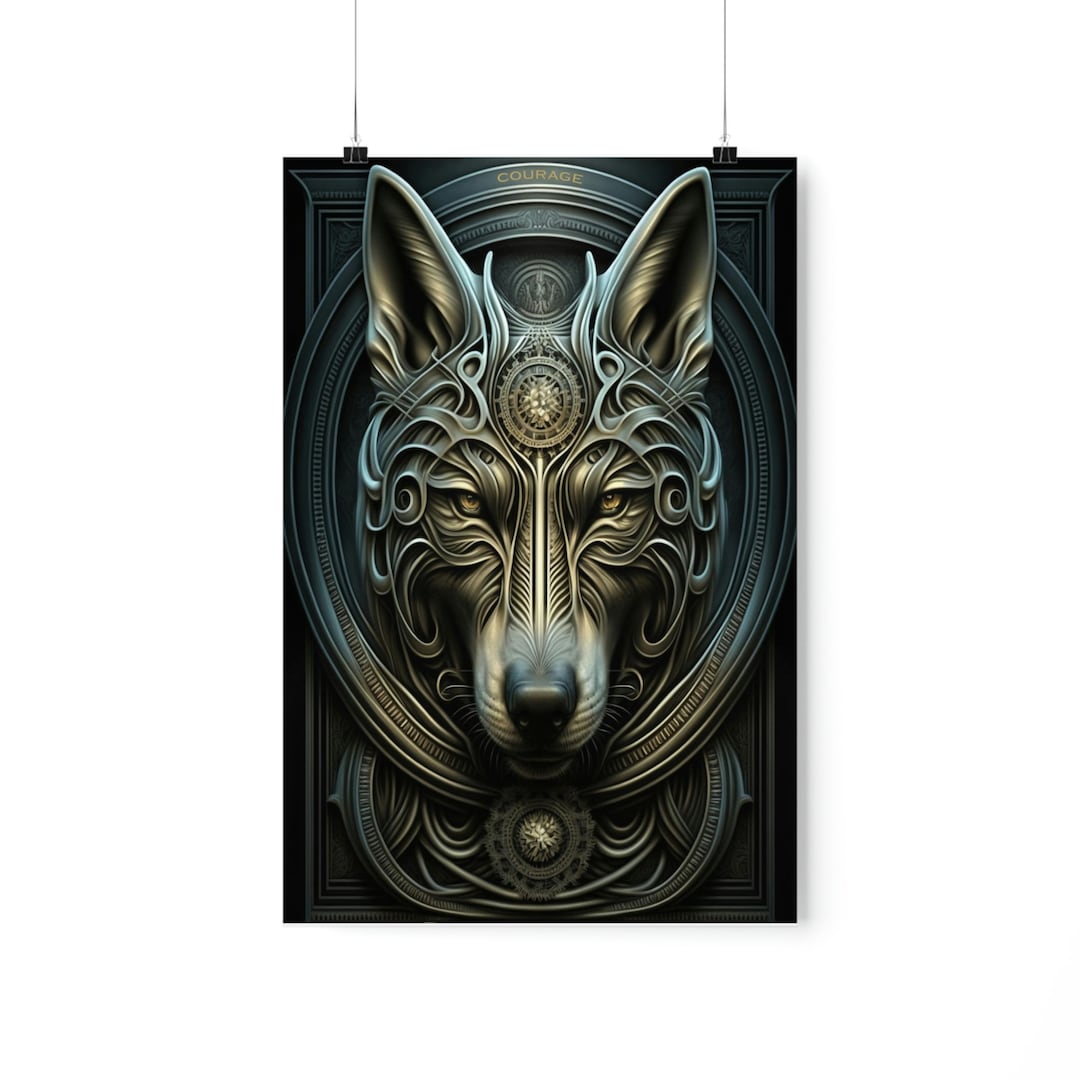 Wolf Inspirations Courage Premium Matte Vertical Posters - Etsy