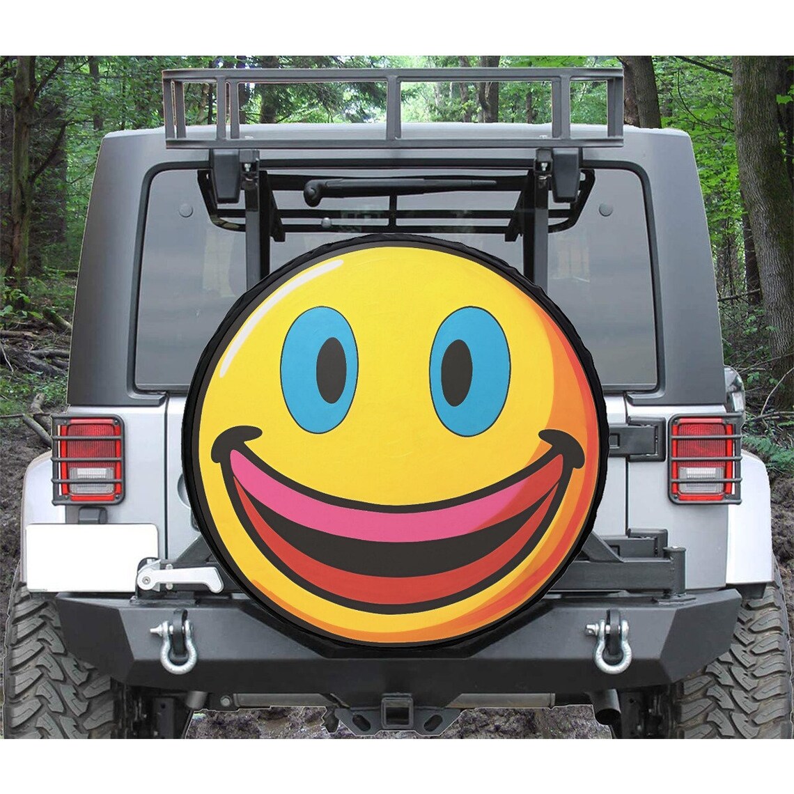 Cartoon Smiley Face Tire Cover - Etsy