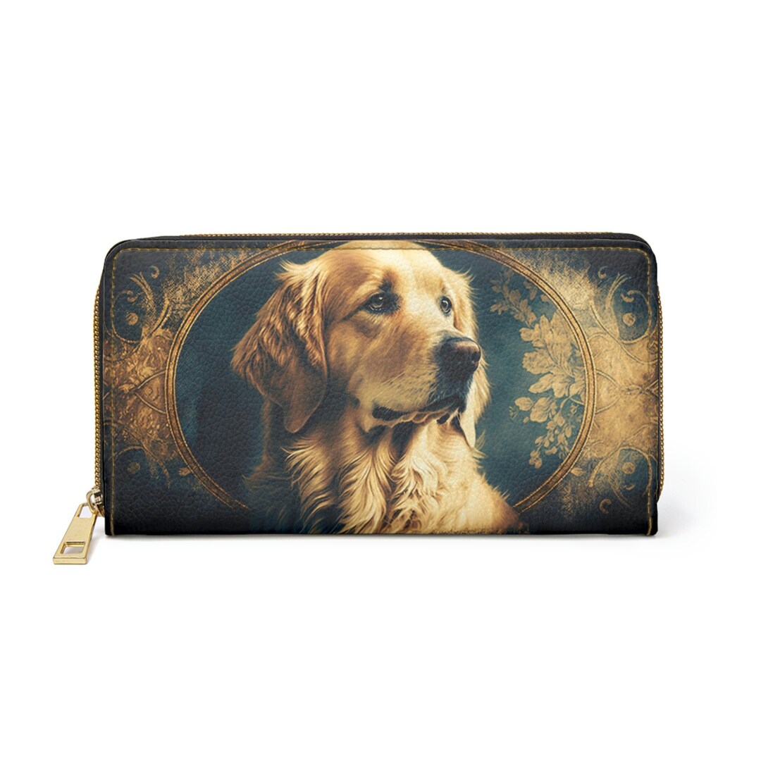 Golden Retriever Zipper Wallet Cottagecore Mid-century Modern Dog ...