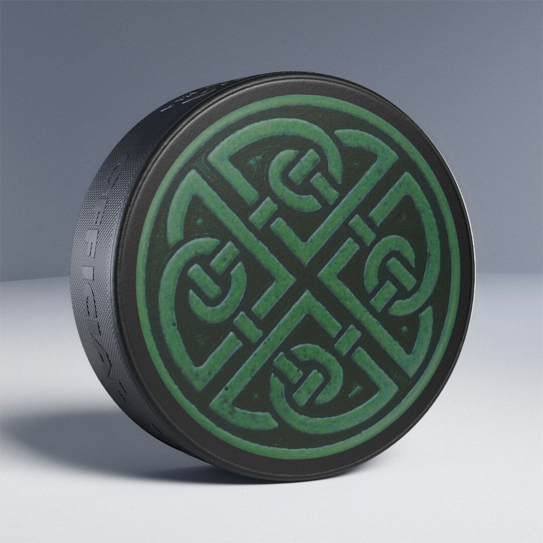 Celtic Knot Emerald Green Hockey Puck - Etsy