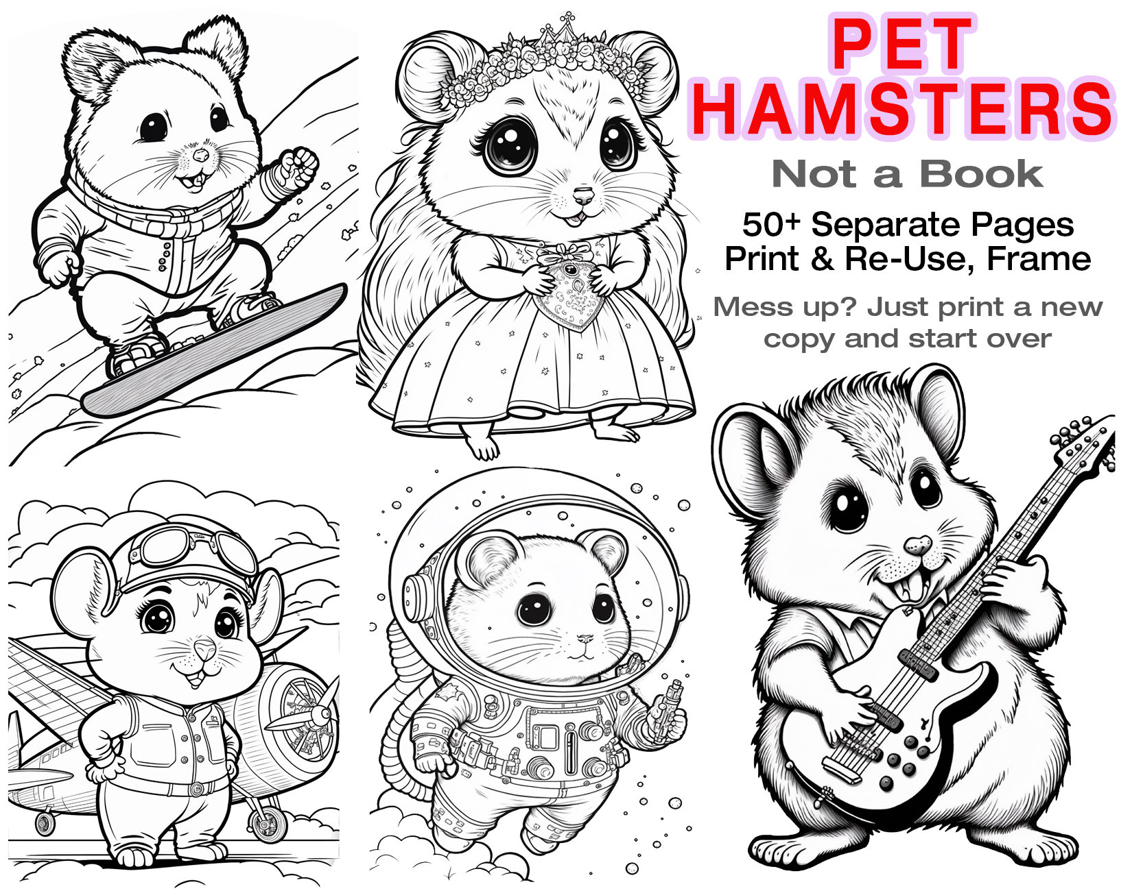Hamster Coloring Pages To Print