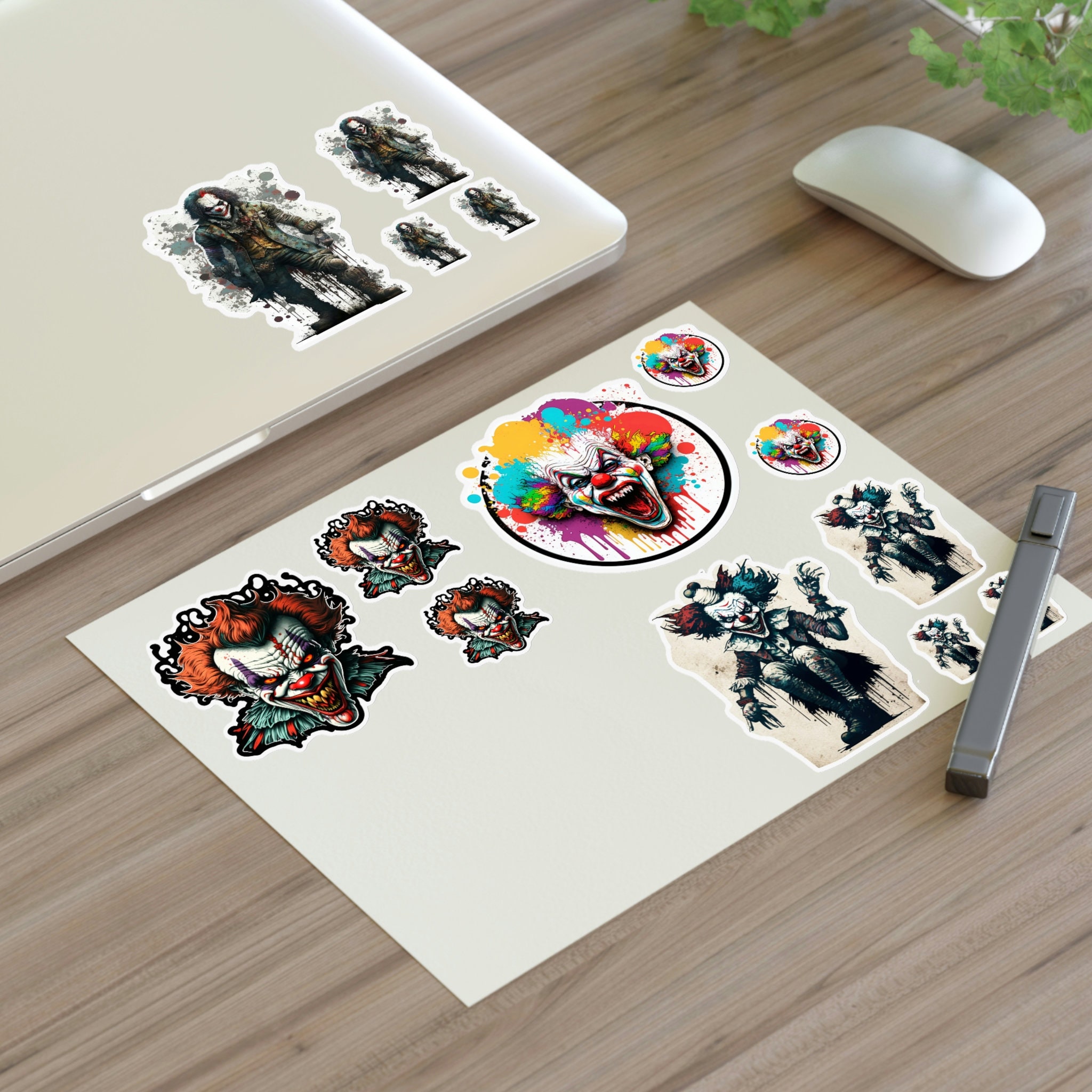 Evil Clown Sticker Sheets - Etsy