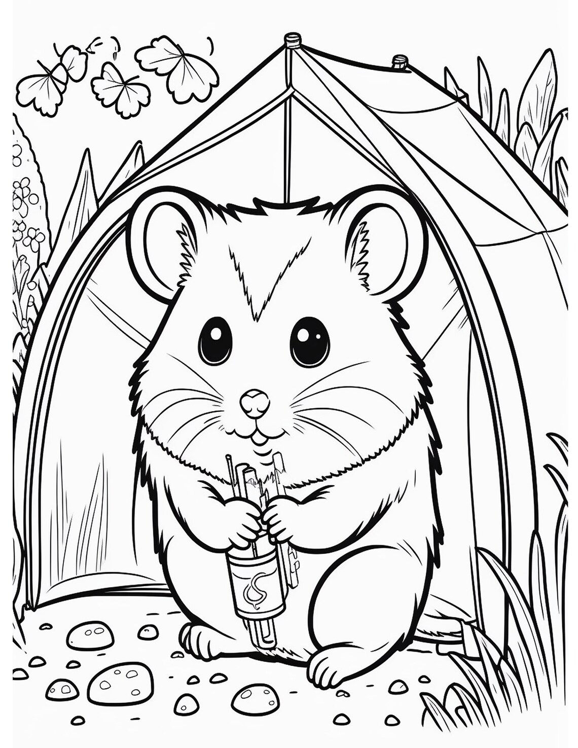 Hamster Coloring Pages Over 50 Pages of Hamsters in Everyday Life Not a ...