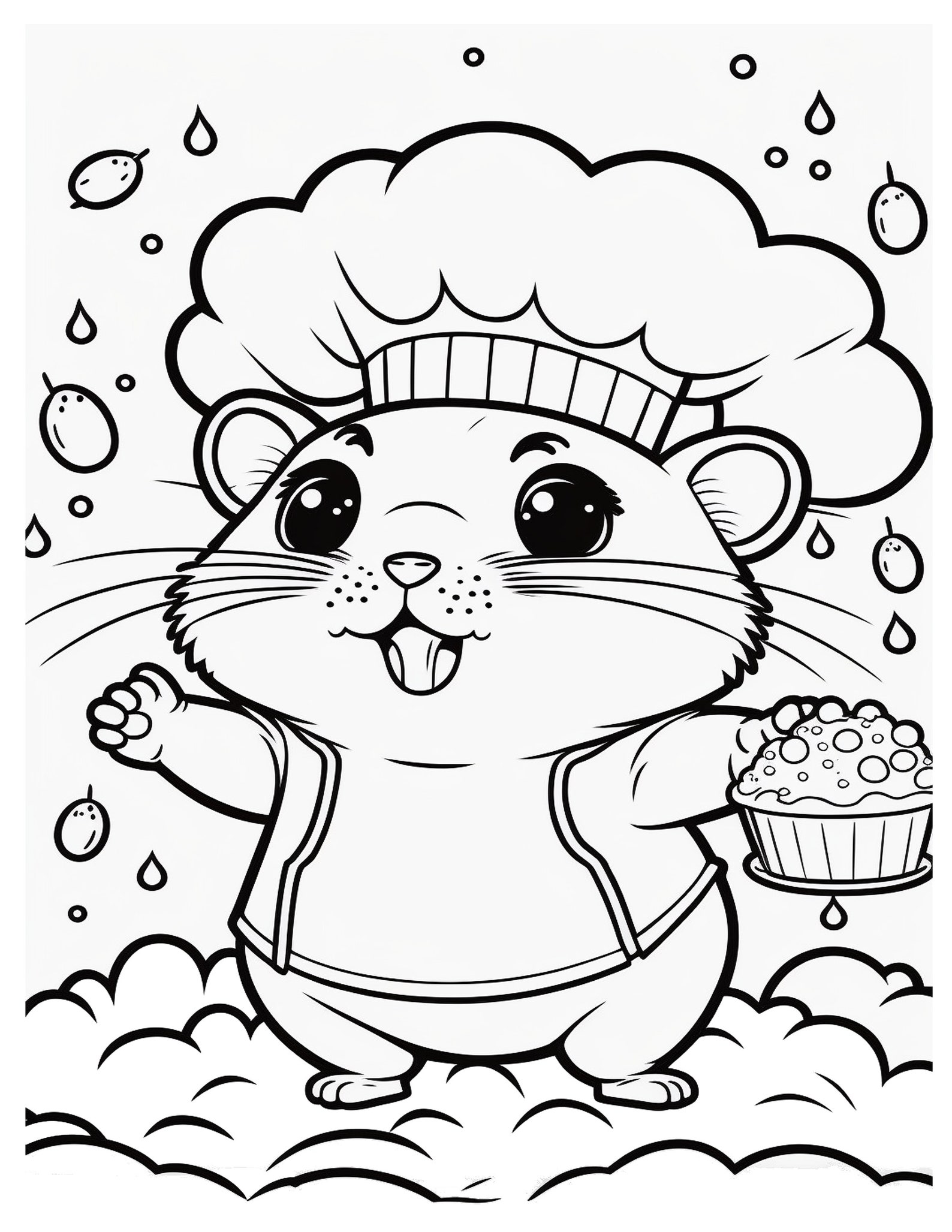 Hamster Coloring Pages Over 50 Pages of Hamsters in Everyday Life Not a ...