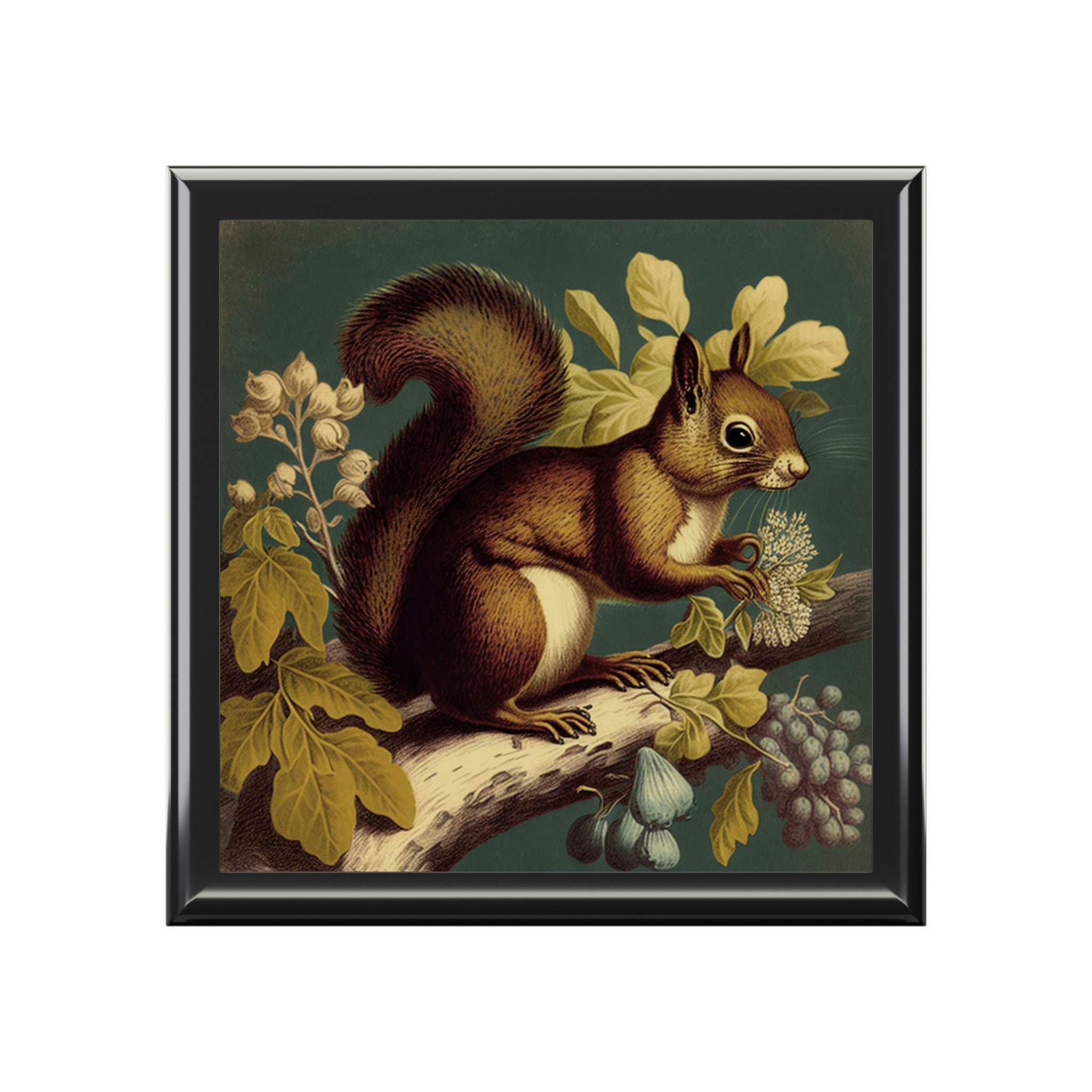 Vintage Red Squirrel Wooden Keepsake Jewelry Box - Etsy