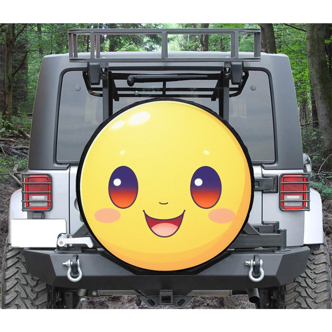Anime Smiley Face Tire Cover Etsy