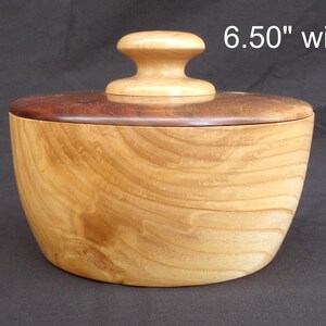 Hand Turned Lidded Wood Box - Etsy
