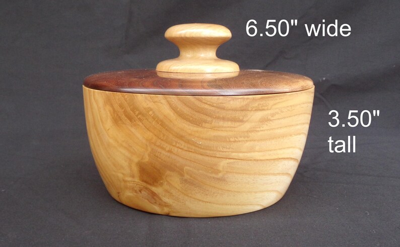 Hand Turned Lidded Wood Box - Etsy