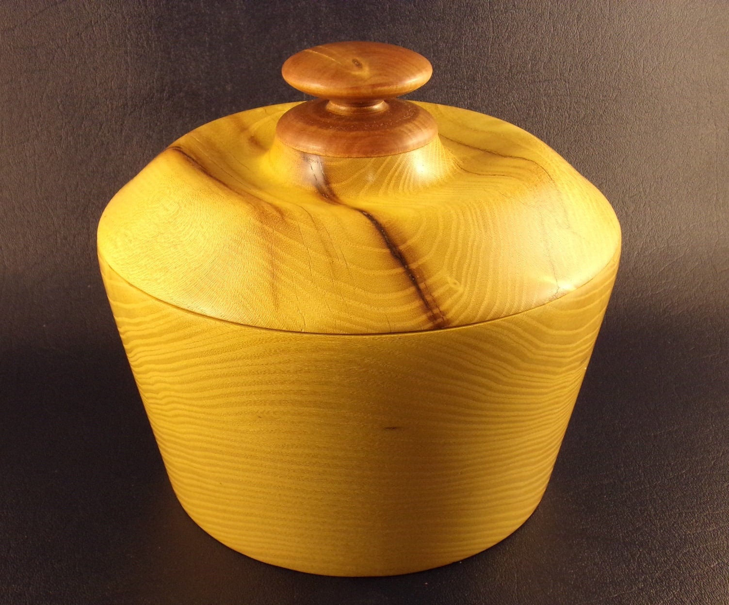 Hand Turned Lidded Wood Box - Etsy