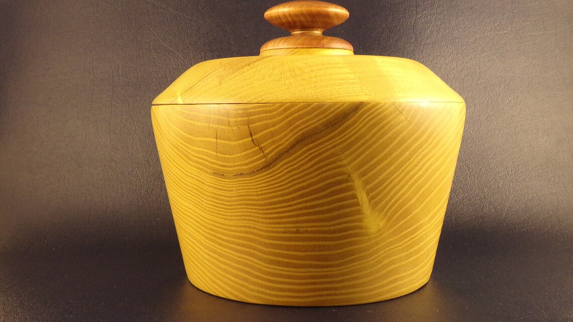 Hand Turned Lidded Wood Box - Etsy
