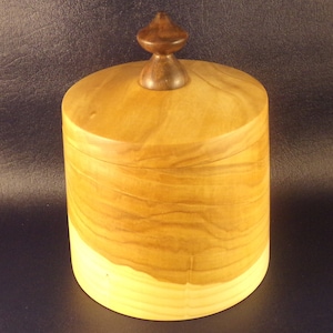 Hand Turned Lidded Wood Box - Etsy