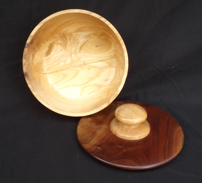 Hand Turned Lidded Wood Box - Etsy
