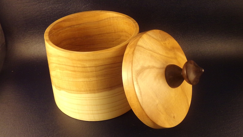 Hand Turned Lidded Wood Box - Etsy