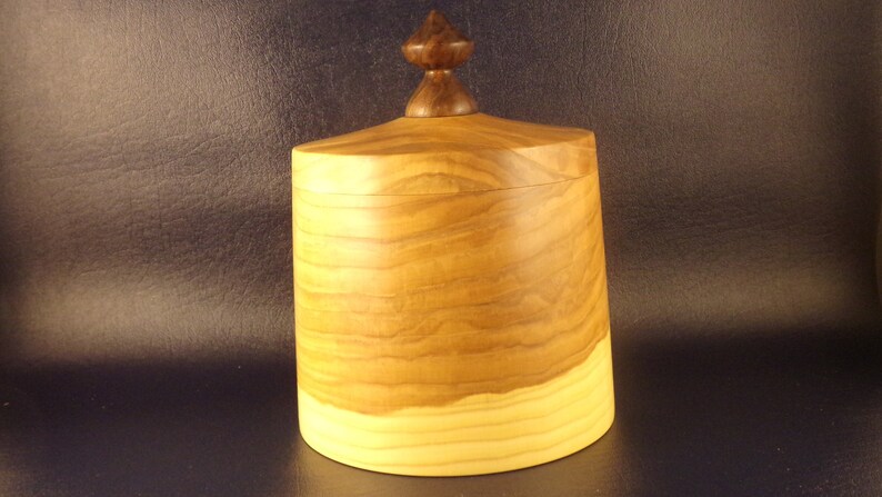Hand Turned Lidded Wood Box - Etsy