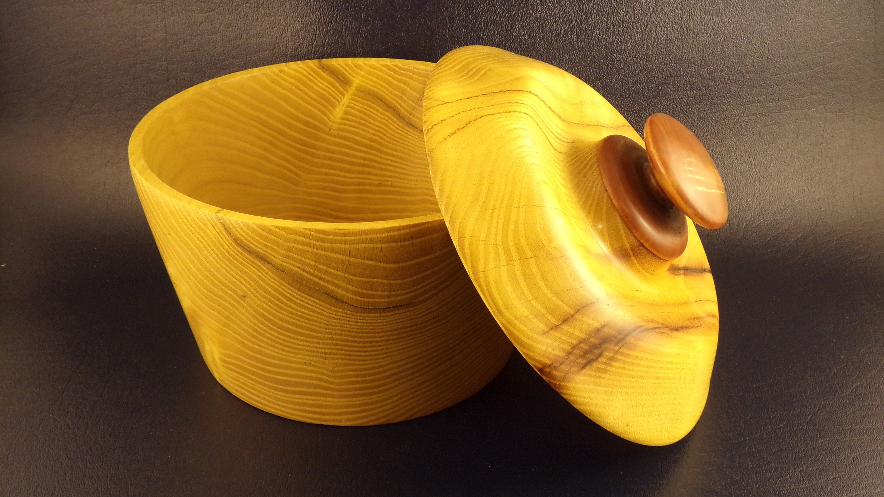 Hand Turned Lidded Wood Box - Etsy