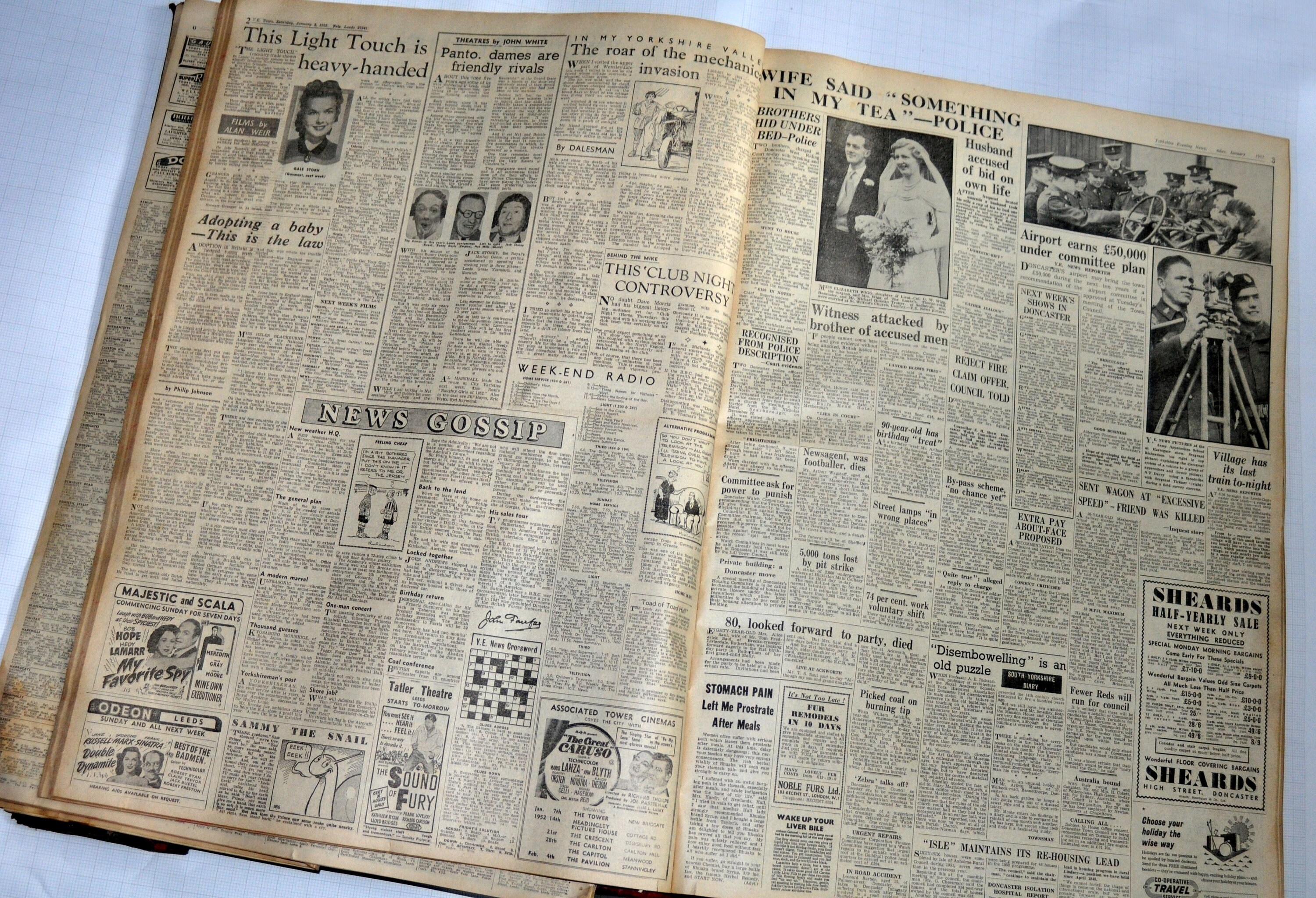 20 Random 1952 Old Newspaper Pages/vintage Advertisements/vintage ...