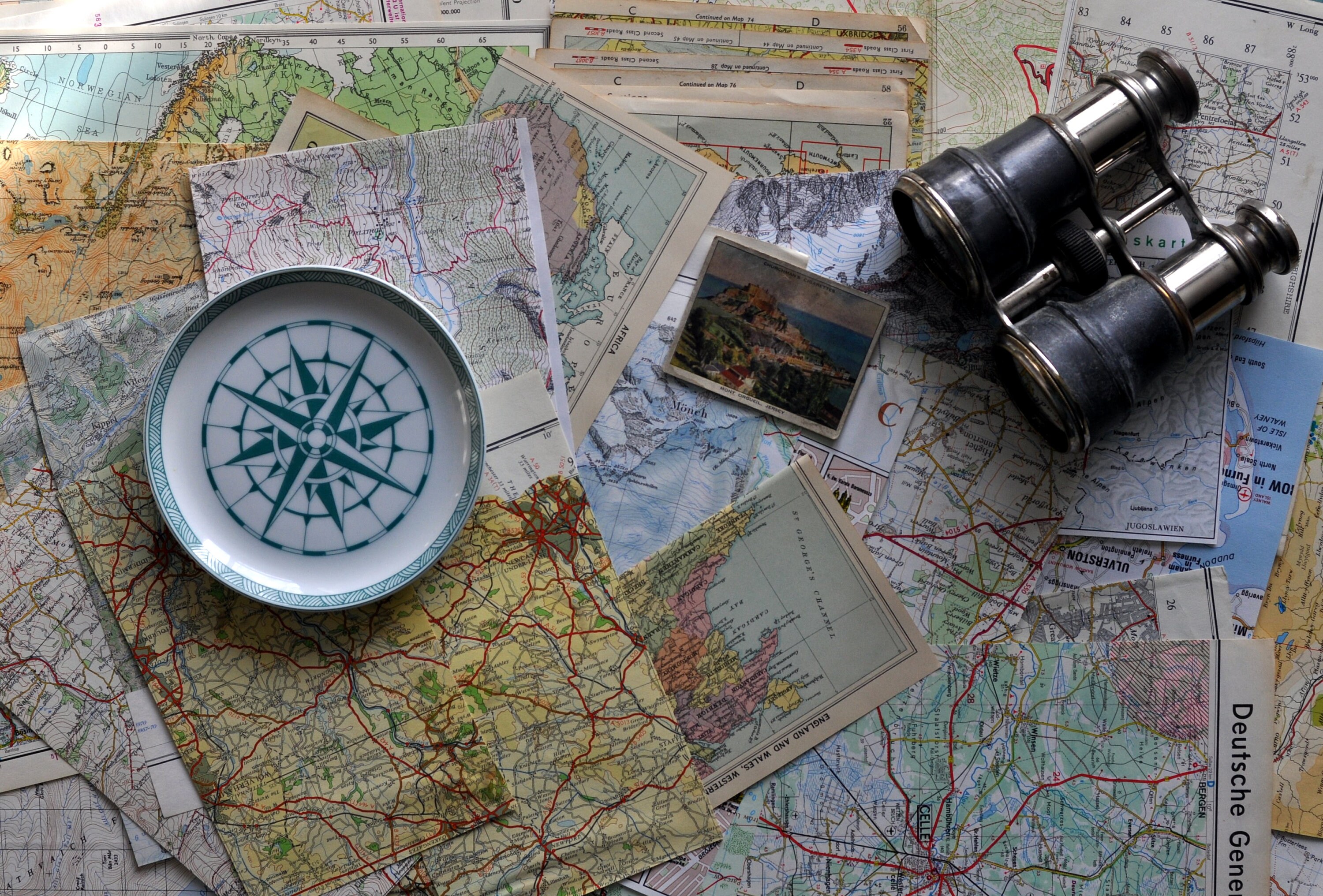 Vintage Map Ephemera Pack / 50 Maps Mix Set / Junk Journal/ Collage ...