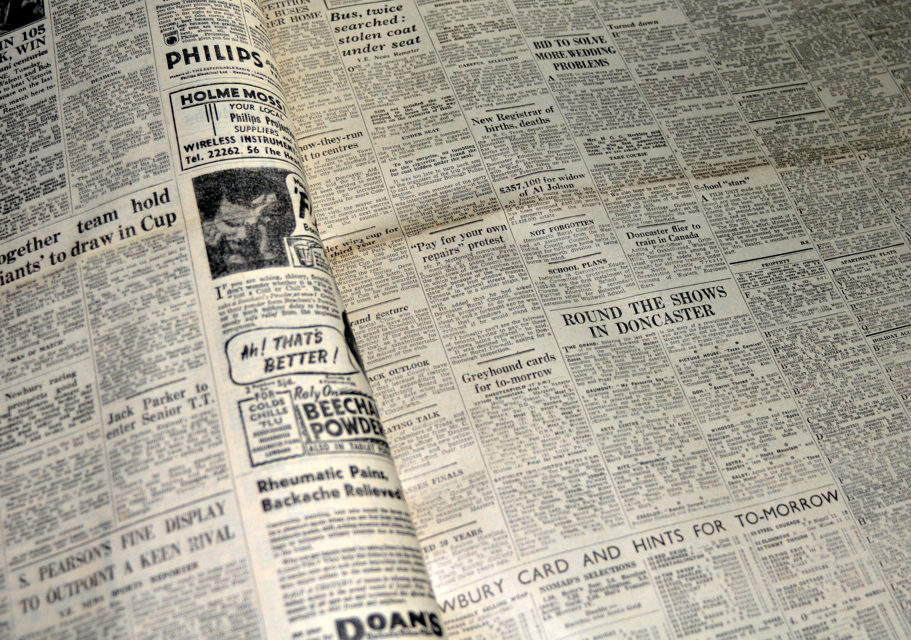 20 Random 1952 Old Newspaper Pages/vintage Advertisements/vintage ...