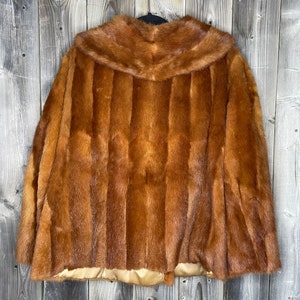 Vintage 1960s Mink Real Fur Coat Size Medium / Large 60s Retro Clothing ...