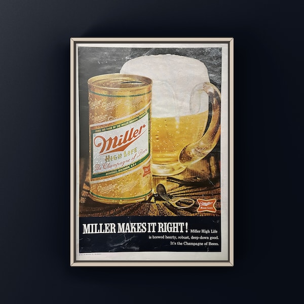 Miller High Life Poster - Etsy