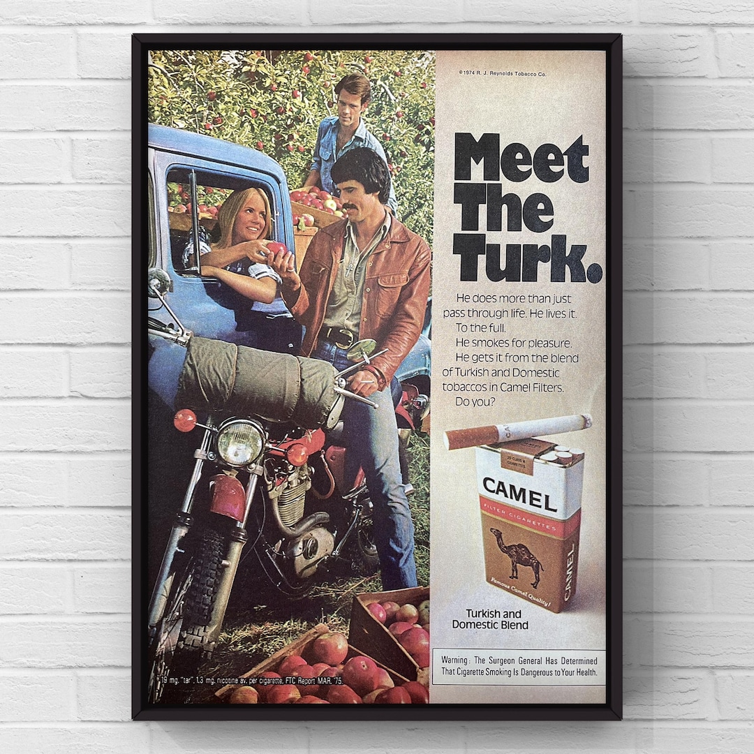 Vintage 1970s Camel Cigarettes 70s Magazine Page Ad Poster Paper Print ...