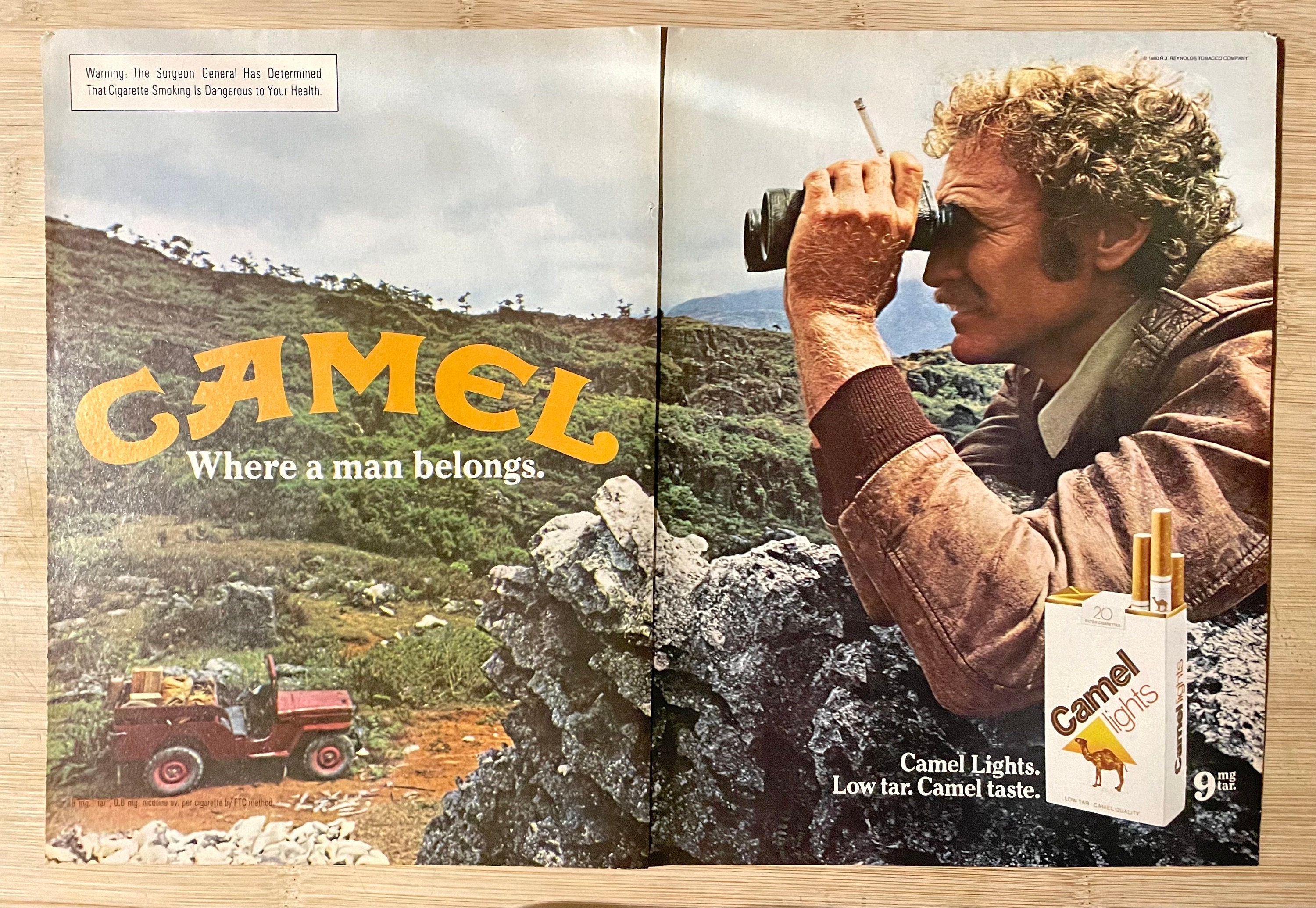 Vintage 1980s Camel Cigarettes 2 Page Smoking Tobacco 80s Magazine Page ...
