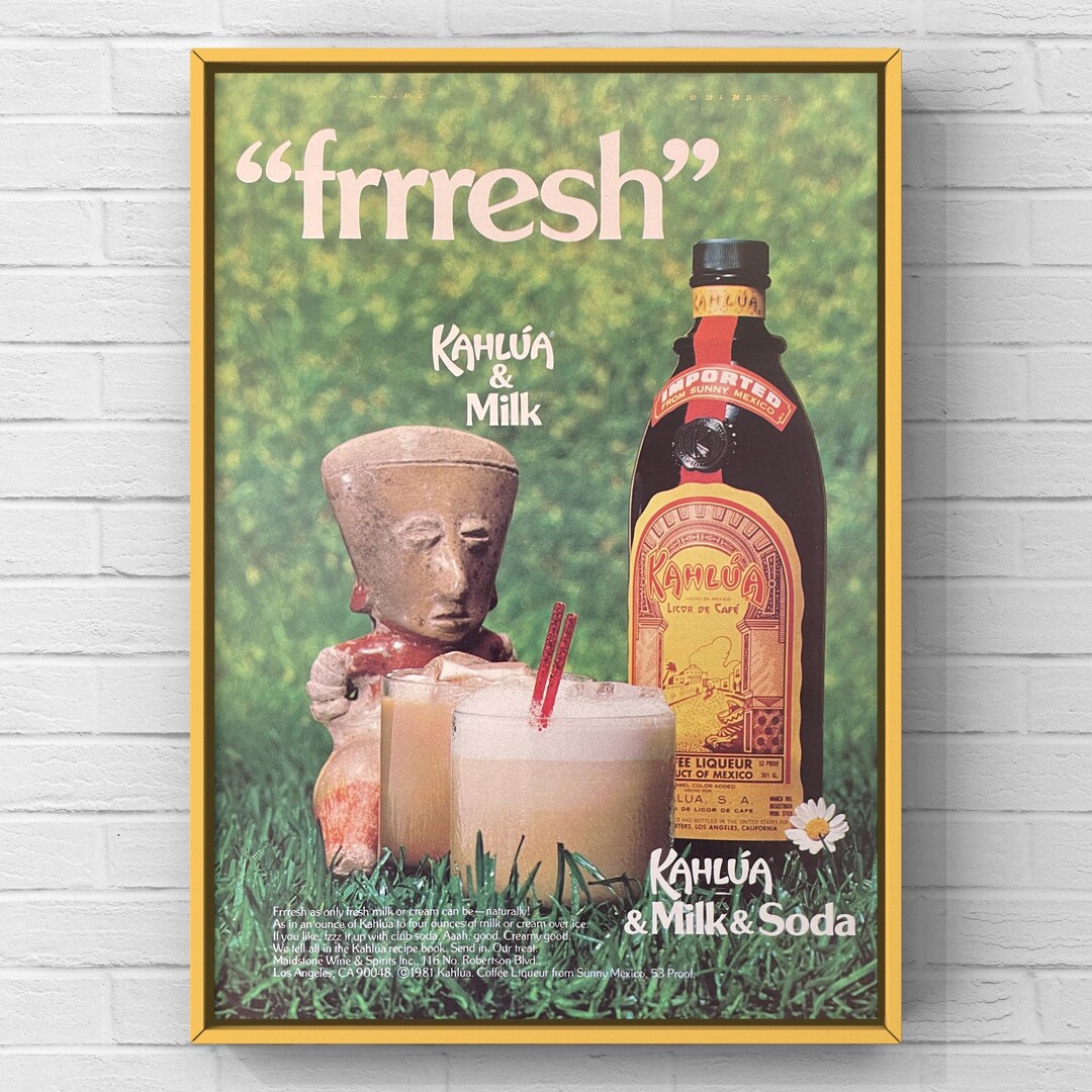 Vintage 1980s Kahlua Rum Liquor Coffee Bar Alcohol 80s Magazine Ad ...