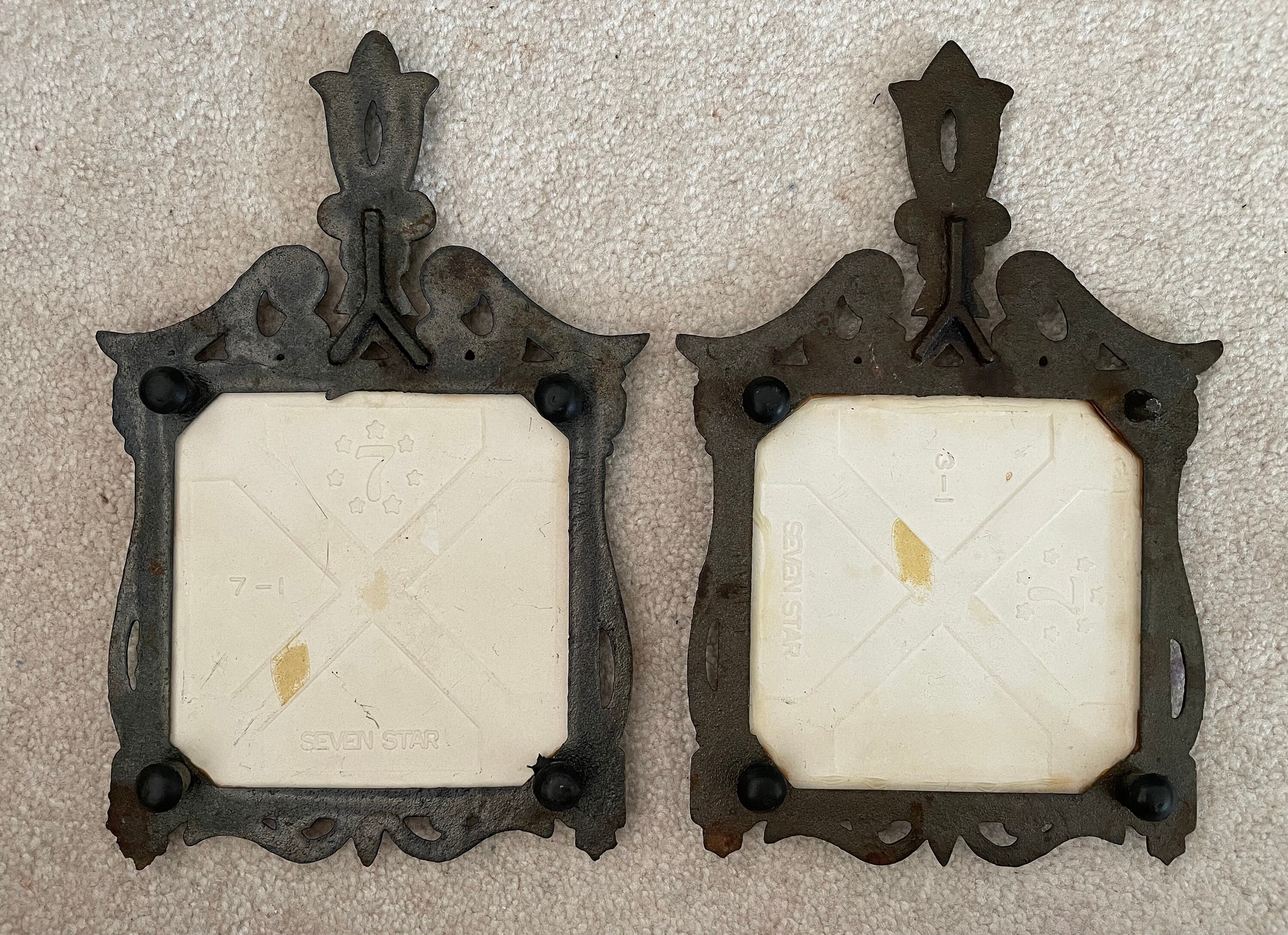 Vintage 1970s Cast Iron Metal Trivets Set of 2 Home Decor - Etsy