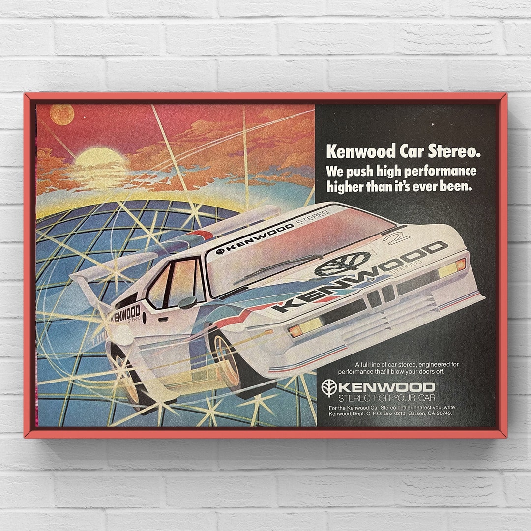 Vintage 1970s Kenwood Car Stereo 70s Racing Magazine Ad Poster Paper ...