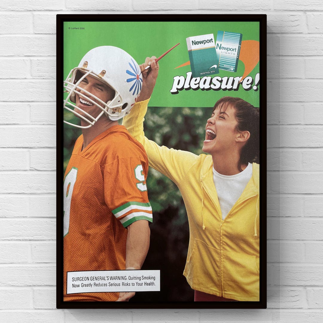 Vintage 2000s Newport Cigarettes Fire It up Smoking Tobacco 00s ...