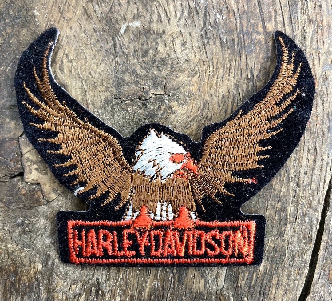 Vintage Harley Davidson Eagle Motorcycle Patch / Iron on Badge / Clothing Fashion Original ...