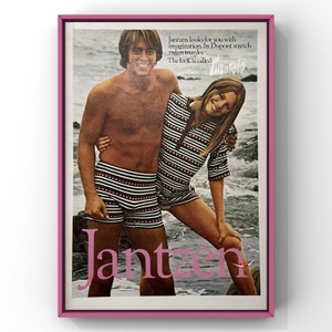 Vintage 1970s Jantzen Bathing Suit Clothing 70s Magazine Page Ad Poster ...