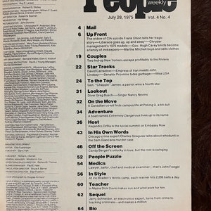 Vintage 1970s People Magazine 70s Retro Book Candice Bergen July 1975 ...