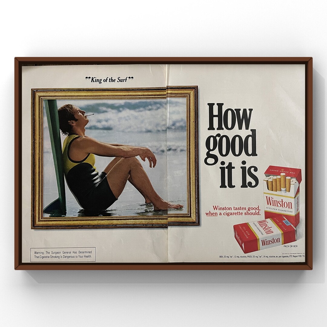 Vintage 1970s Winston Cigarettes Tobacco How Good It is 70s - Etsy