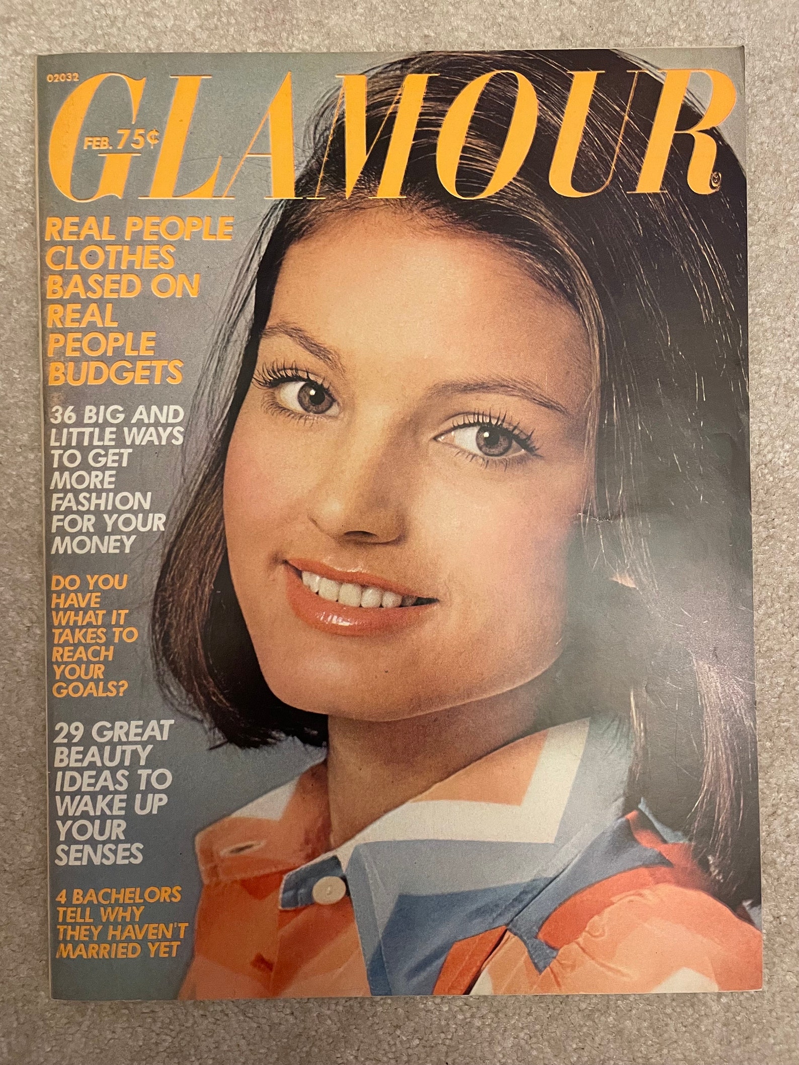 Vintage 1970s GLAMOUR Magazine 70s Retro Book Feb 1974 Makeup Perfume ...