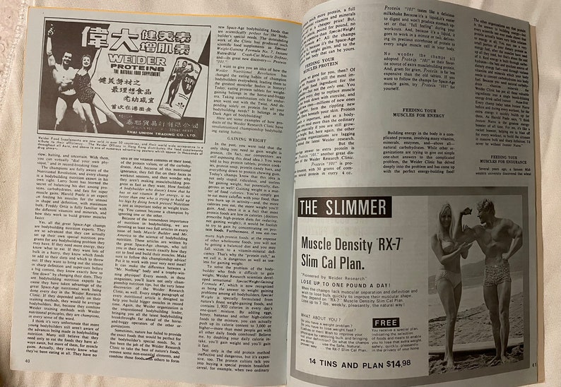 Vintage 1960s Weider Body Building Magazine Catalogue 1969 Barbells ...