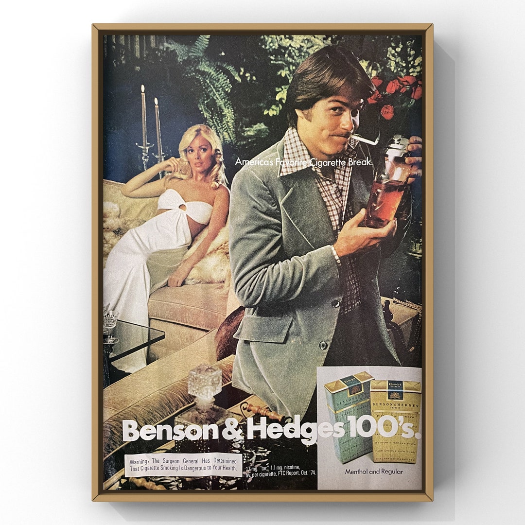 Vintage 1970s Benson & Hedges Cigarettes 70s American's Favourite ...