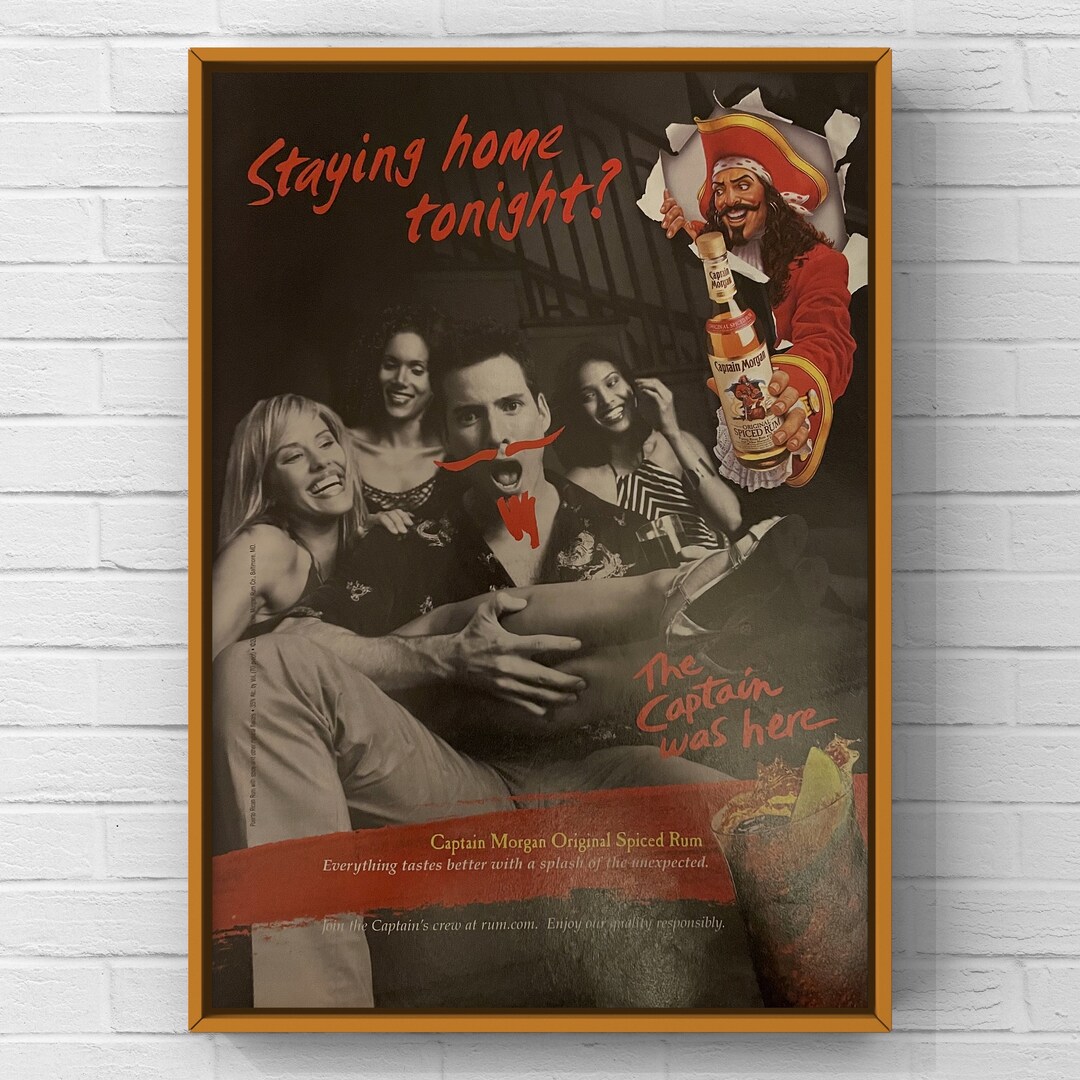 Vintage 2000s Captain Morgan Rum Y2K Bar Alcohol Magazine Page Ad ...